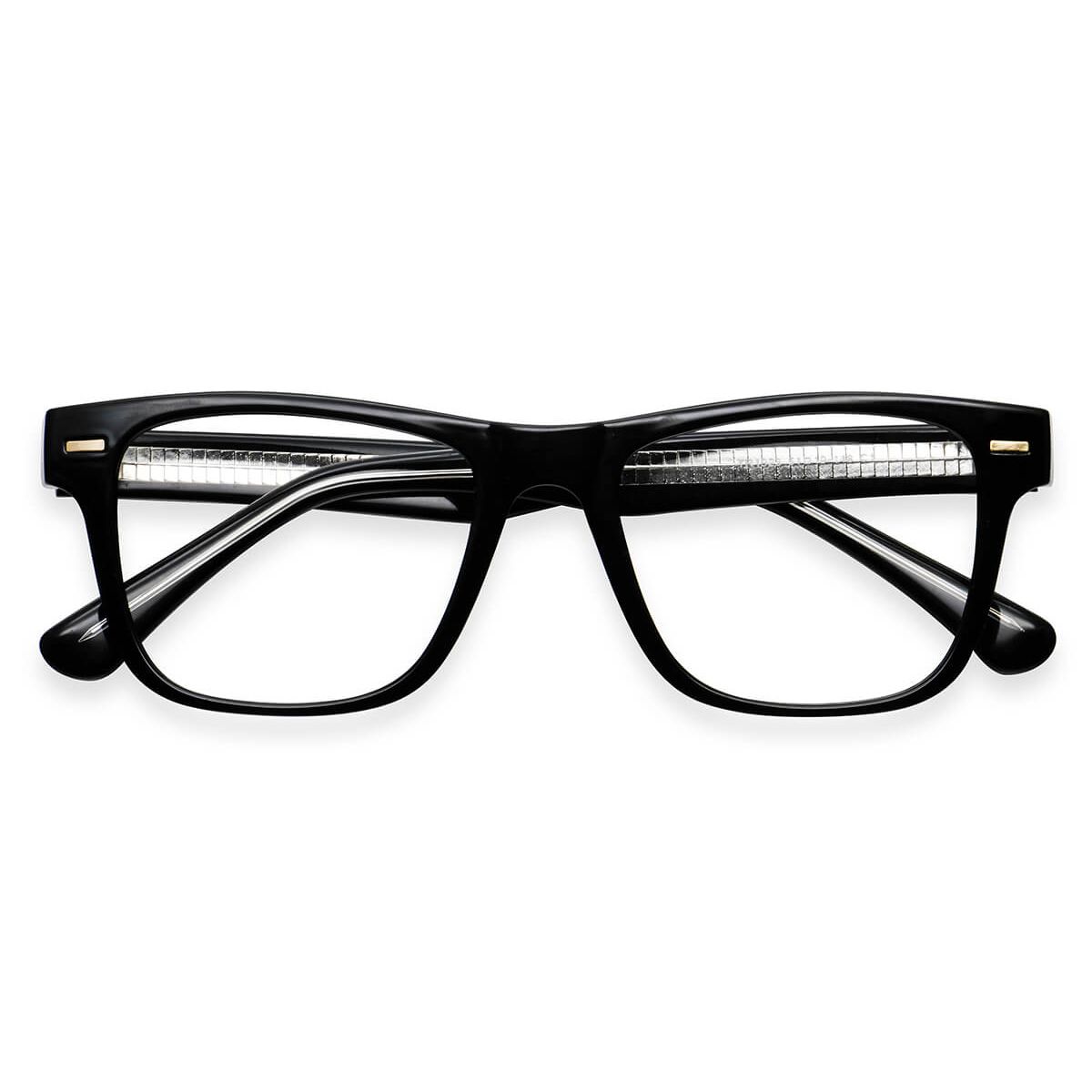 TR1923 Rectangle Wayfarer Black Eyeglasses Frames | Leoptique