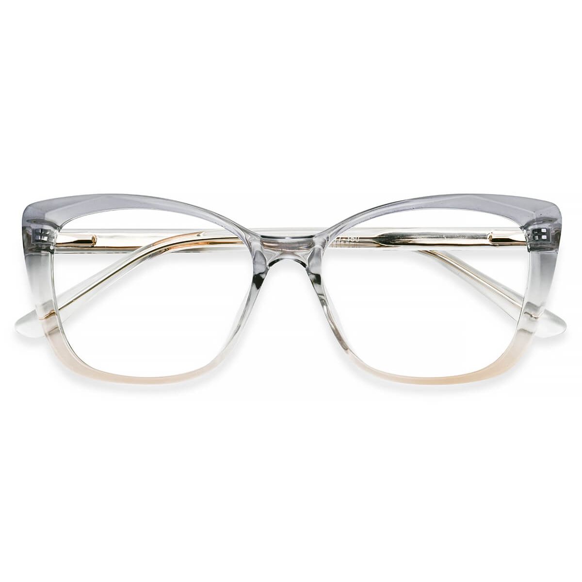 TR7520 Rectangle Gray Eyeglasses Frames | Leoptique