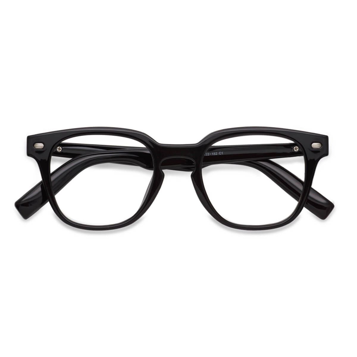 TR80764 Oval Wayfarer Black Eyeglasses Frames | Leoptique