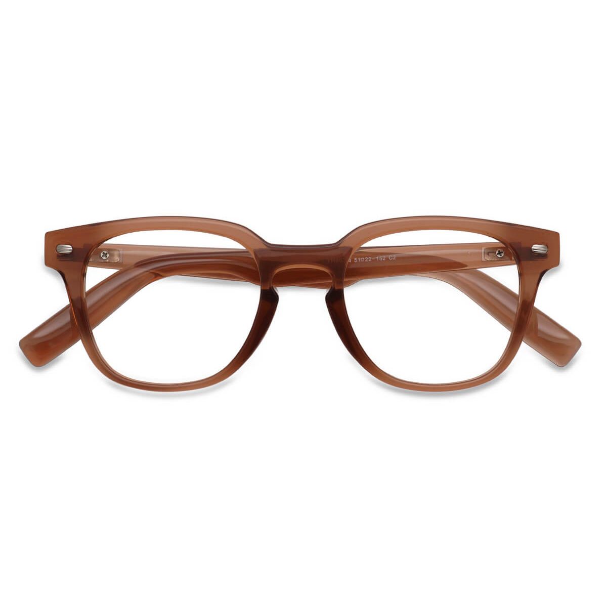 TR80764 Oval Wayfarer Brown Eyeglasses Frames | Leoptique