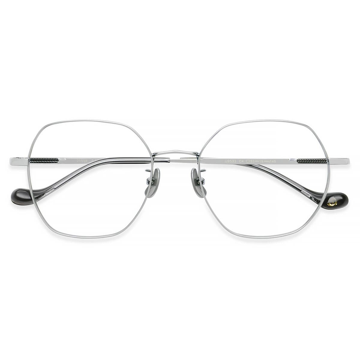 U9531 Square White Eyeglasses Frames | Leoptique