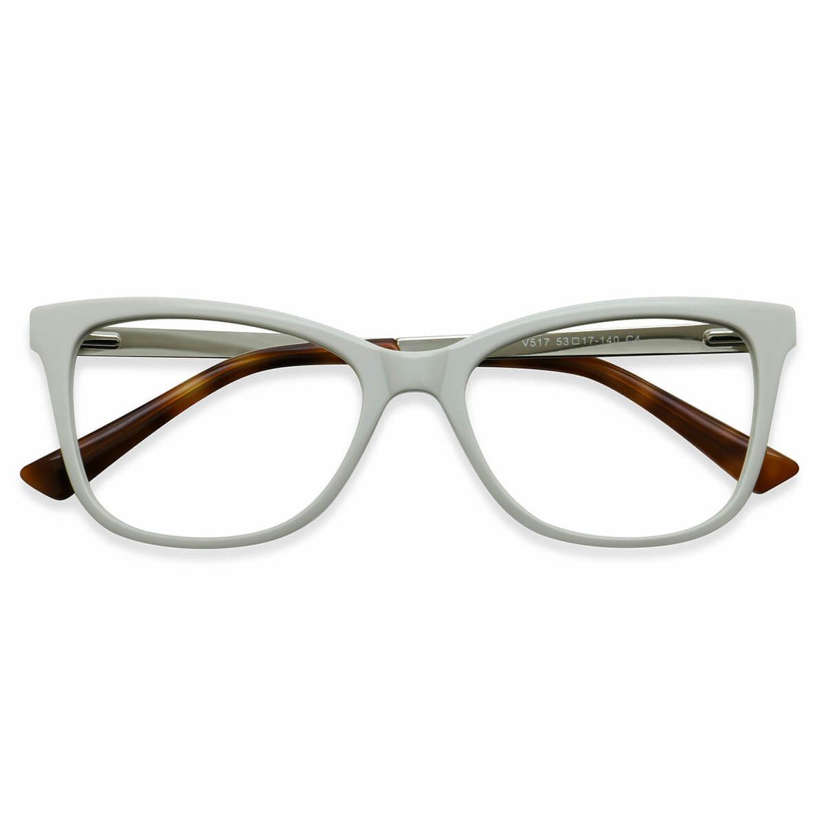 V517 Cat-eye White Eyeglasses Frames | Leoptique
