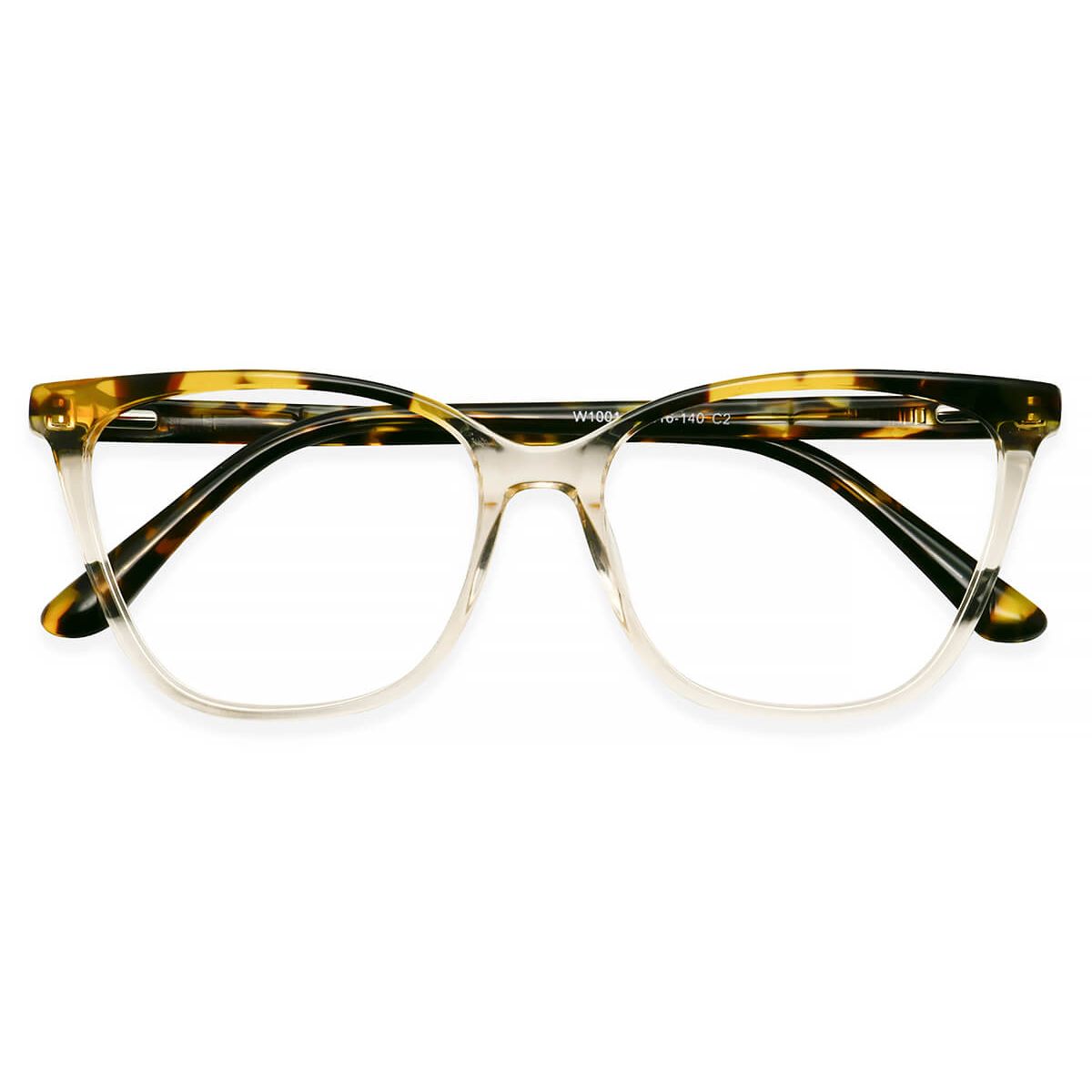 W1001 Oval Cat-eye Butterfly Tortoise Eyeglasses Frames | Leoptique