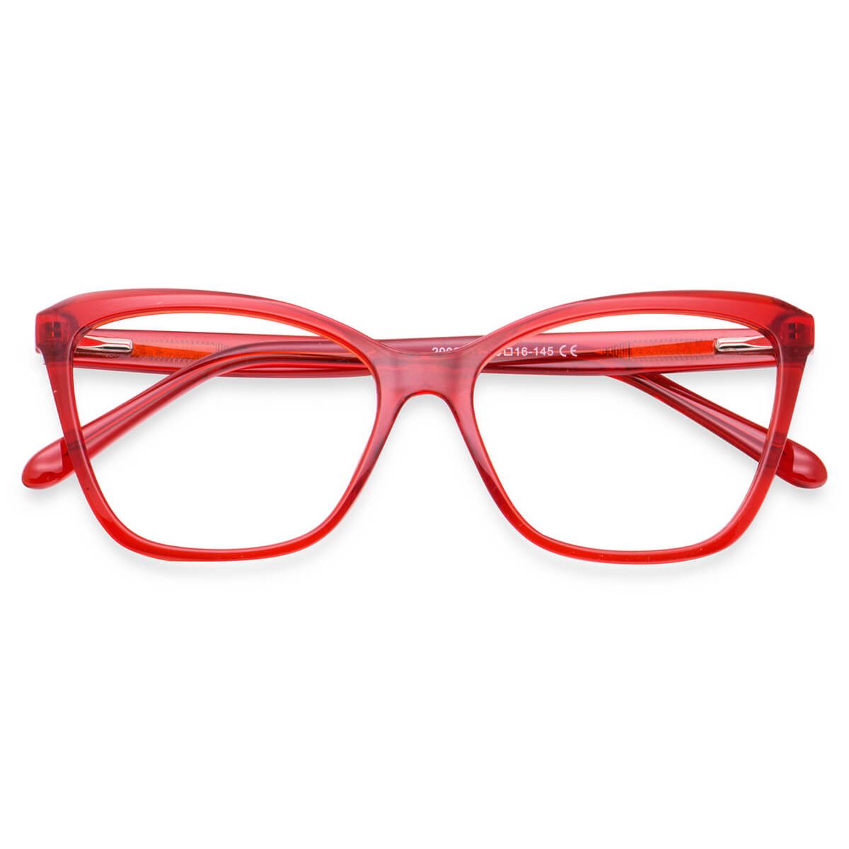 W2006 Cat-eye Wayfarer Red Eyeglasses Frames | Leoptique