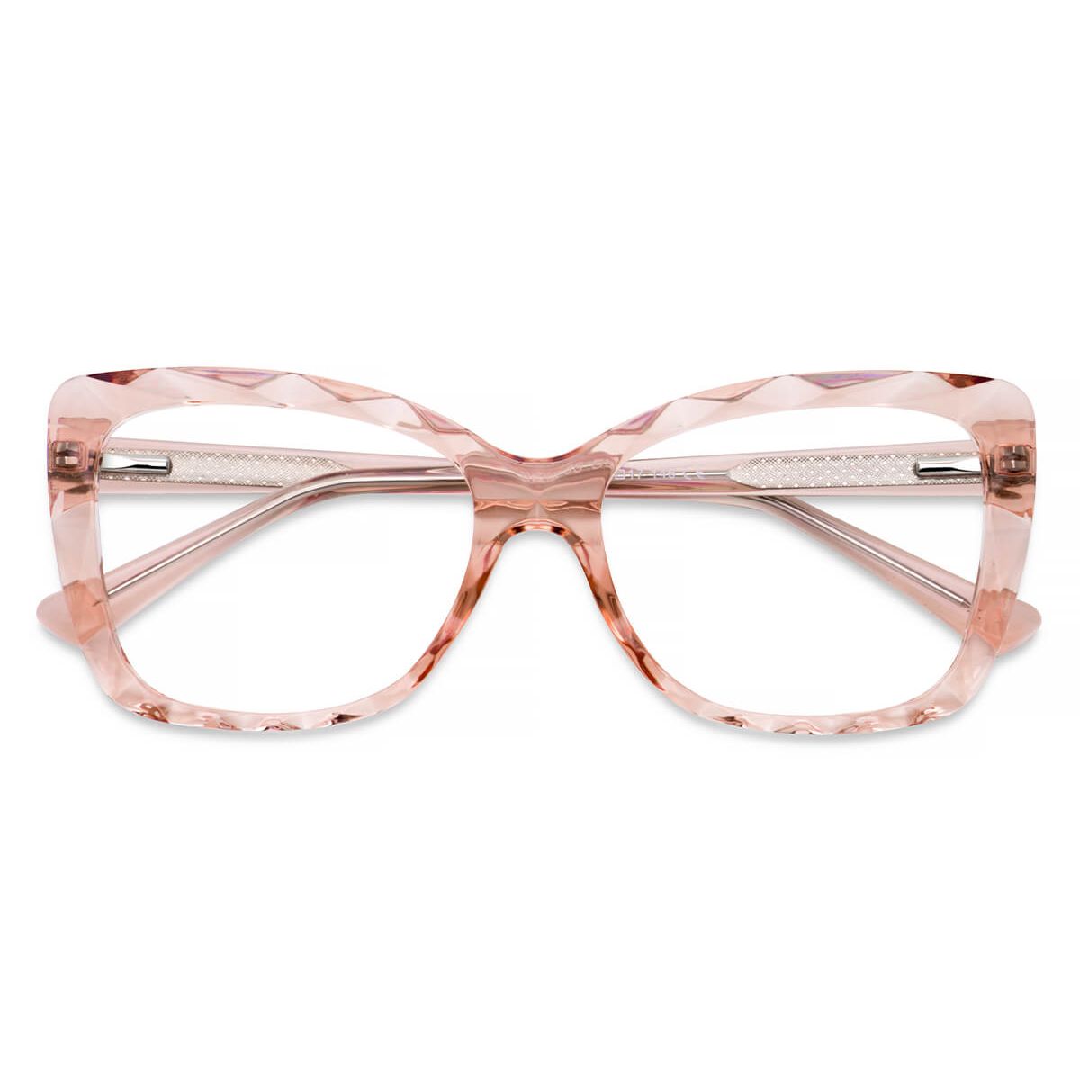 W2009 Rectangle Pink Eyeglasses Frames | Leoptique