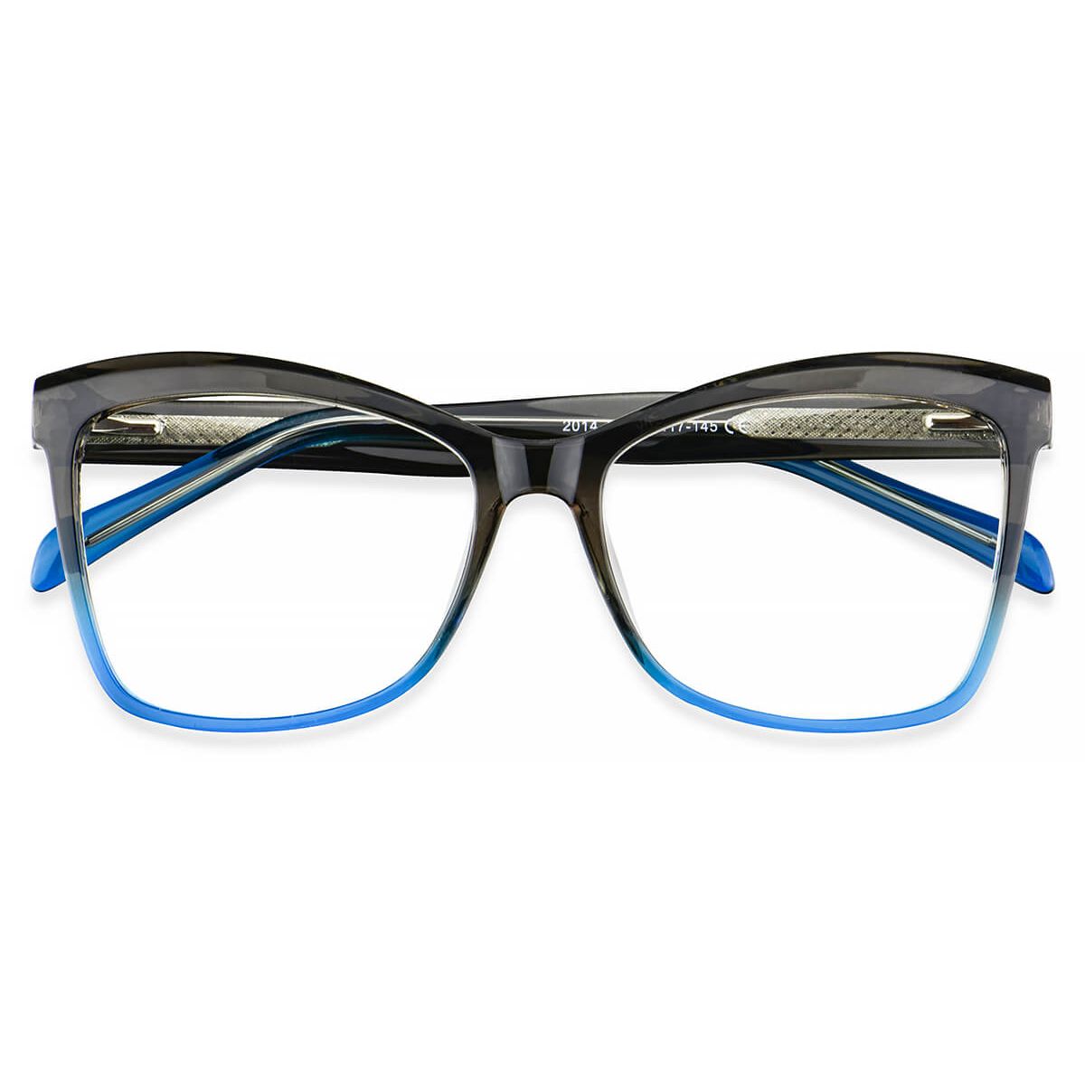 W2014 Cat-eye Butterfly Blue Eyeglasses Frames | Leoptique
