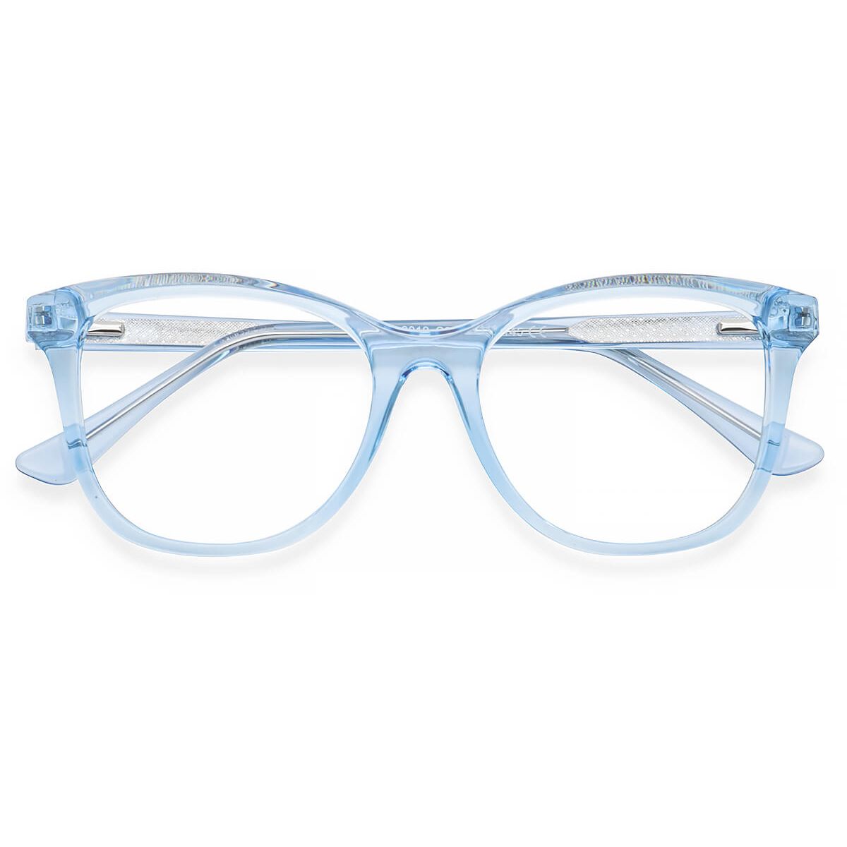 W2019 Oval Blue Eyeglasses Frames | Leoptique