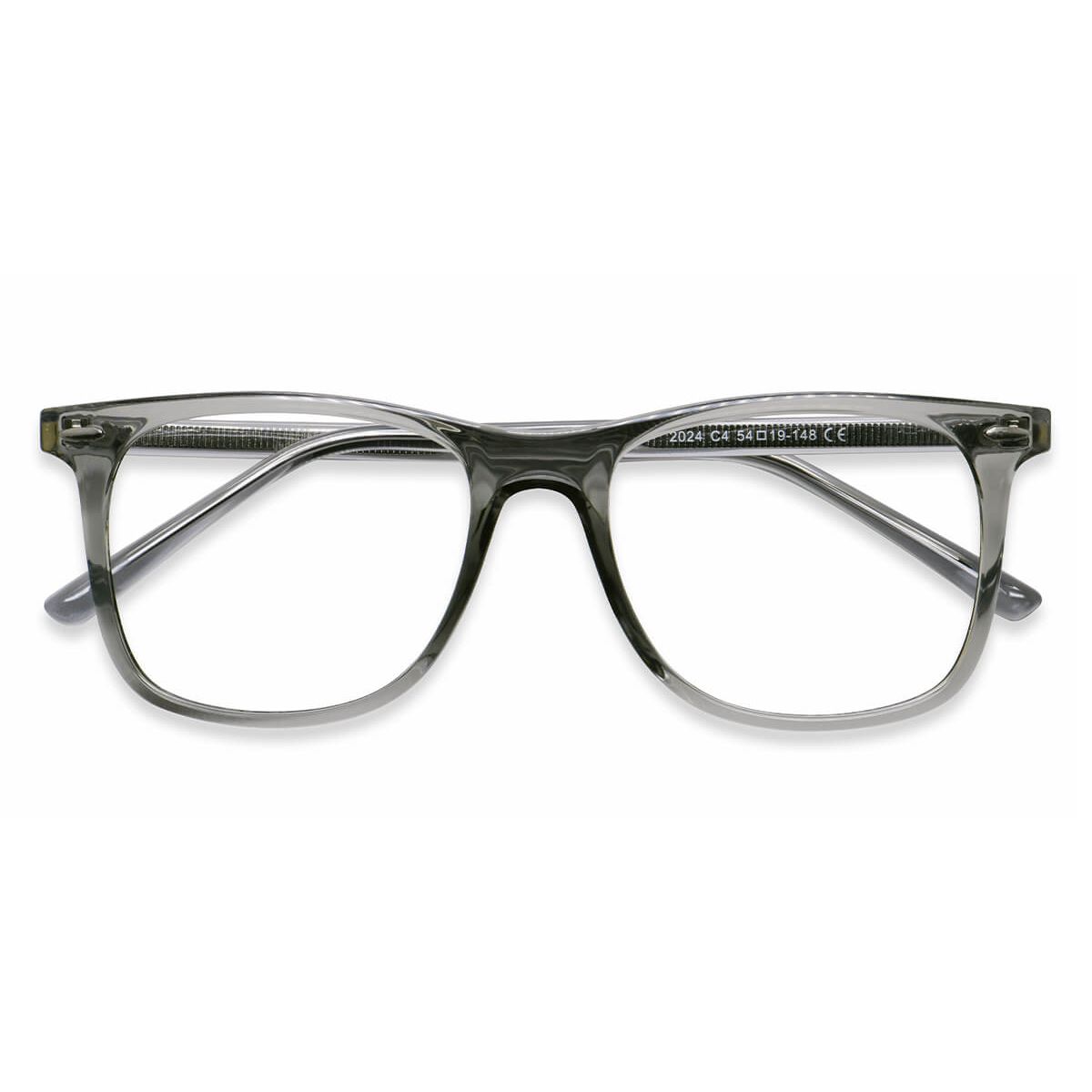 W2024 Rectangle Gray Eyeglasses Frames | Leoptique