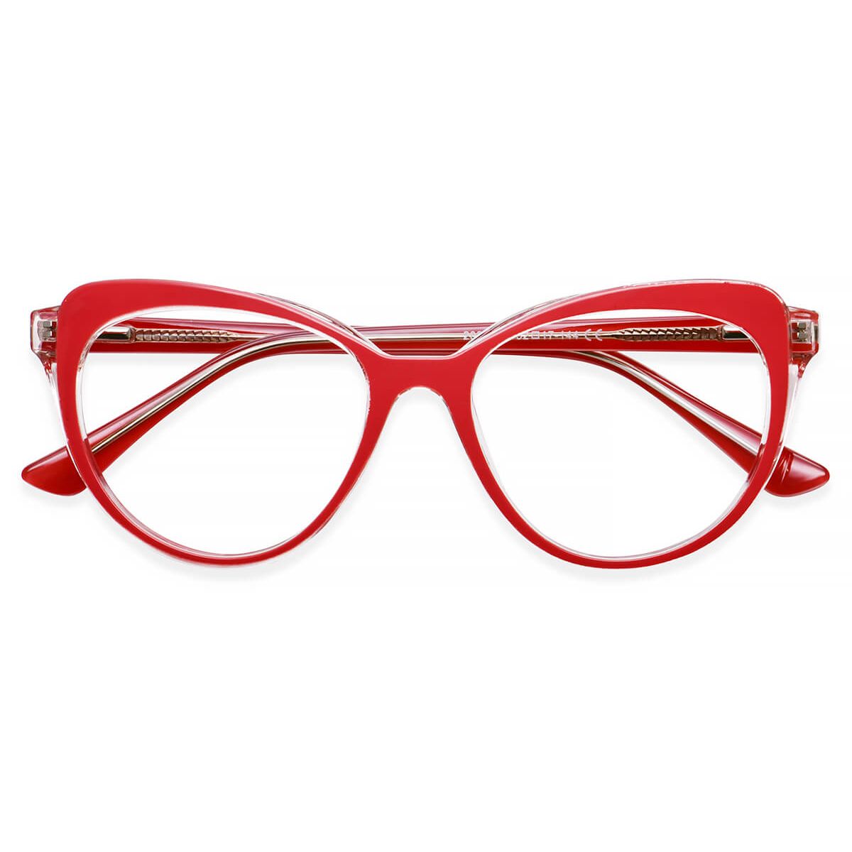W2038 Oval Red Eyeglasses Frames | Leoptique
