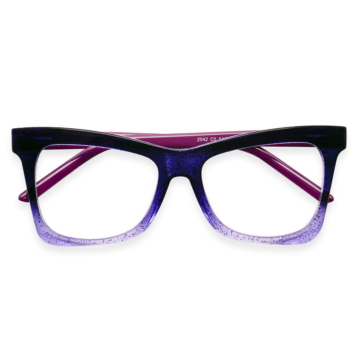 W2042 Rectangle Purple Eyeglasses Frames | Leoptique