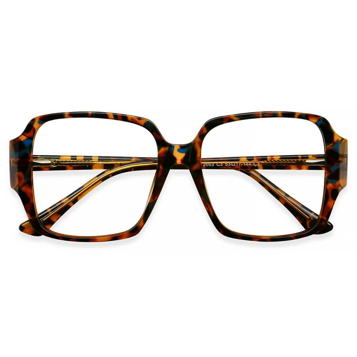 W2053 Square Tortoise Eyeglasses Frames Leoptique