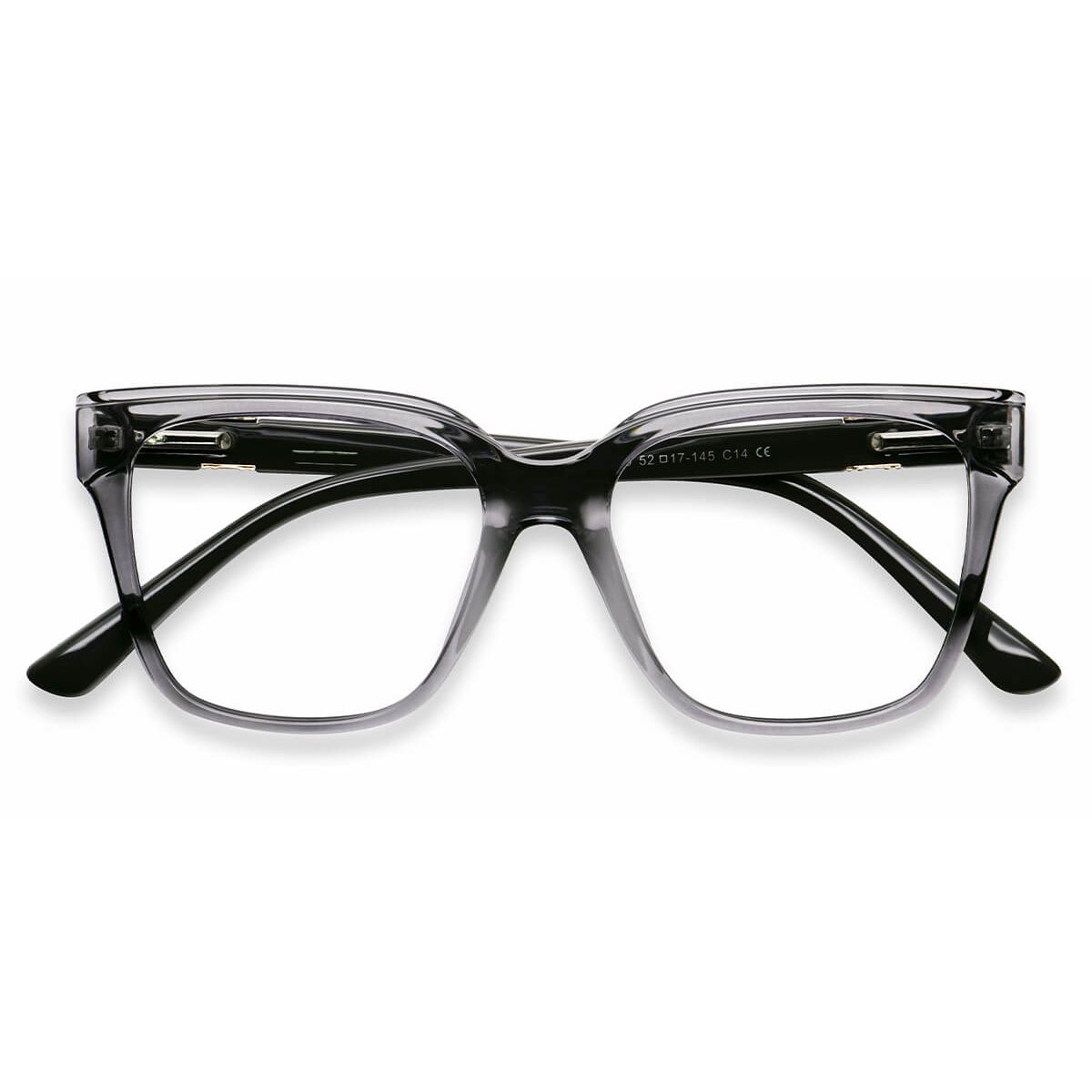 Y5209 Rectangle Gray Eyeglasses Frames | Leoptique