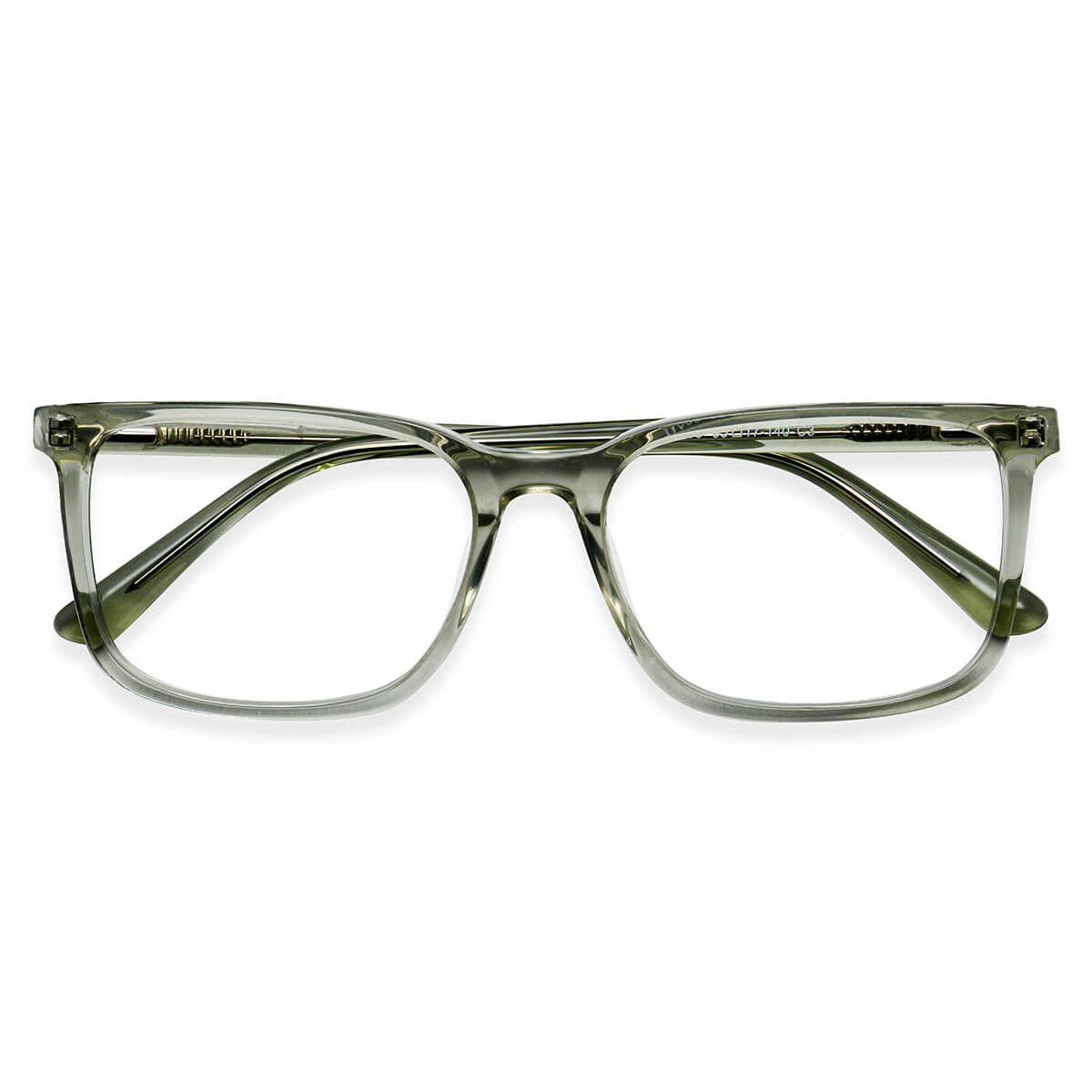 Z1003 Rectangle Green Eyeglasses Frames | Leoptique