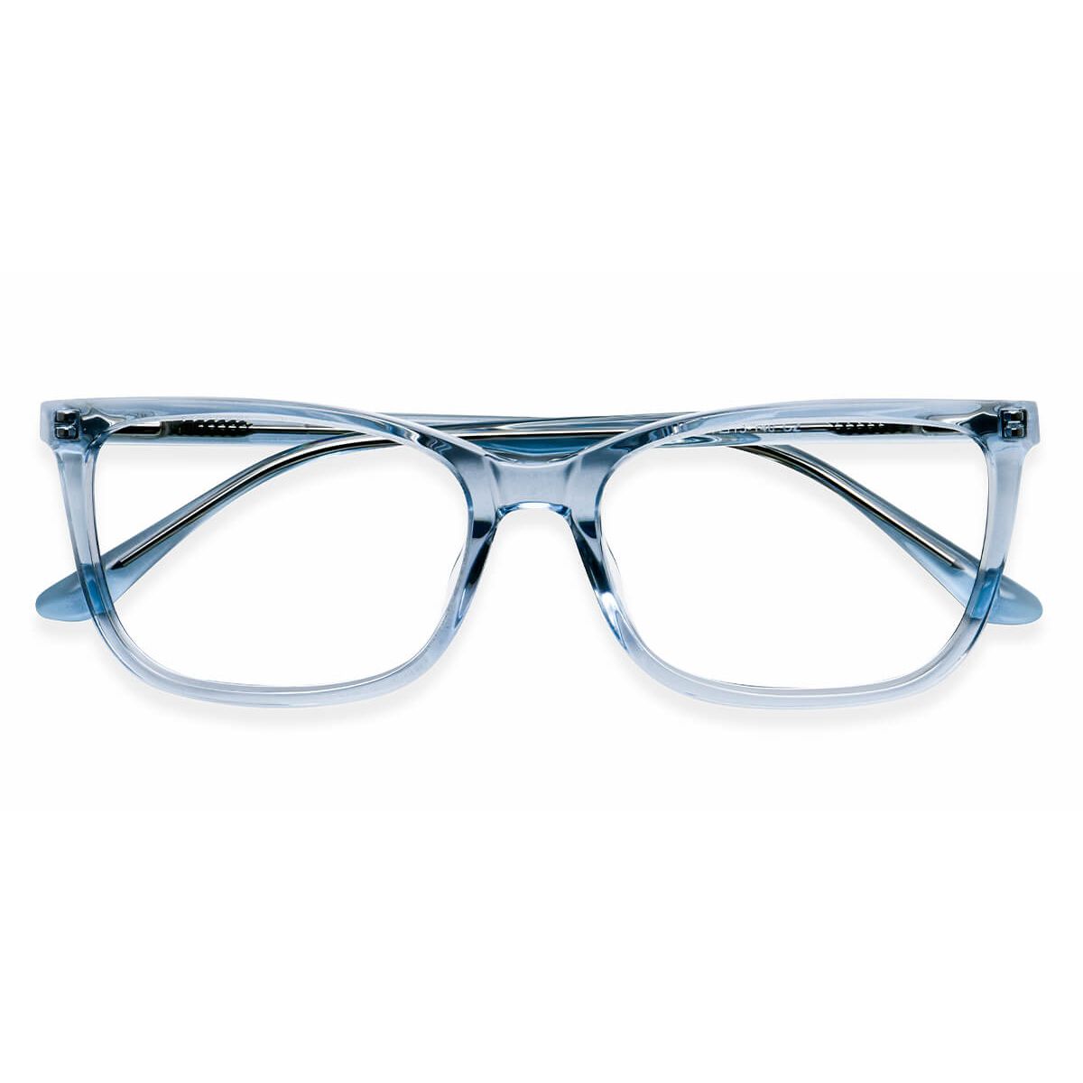 Z1011 Rectangle Wayfarer Blue Eyeglasses Frames | Leoptique